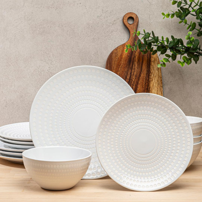 Latitude Run® Ceramic Dinnerware Sets of 12 | Wayfair