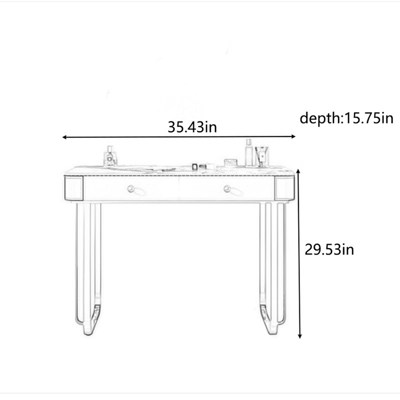 parkerlees Multifunctional dresser Rock board makeup table | Wayfair