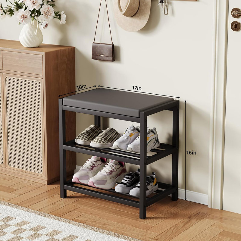 Ebern Designs Small Shoe Bench Shoe Rack Storage | Wayfair