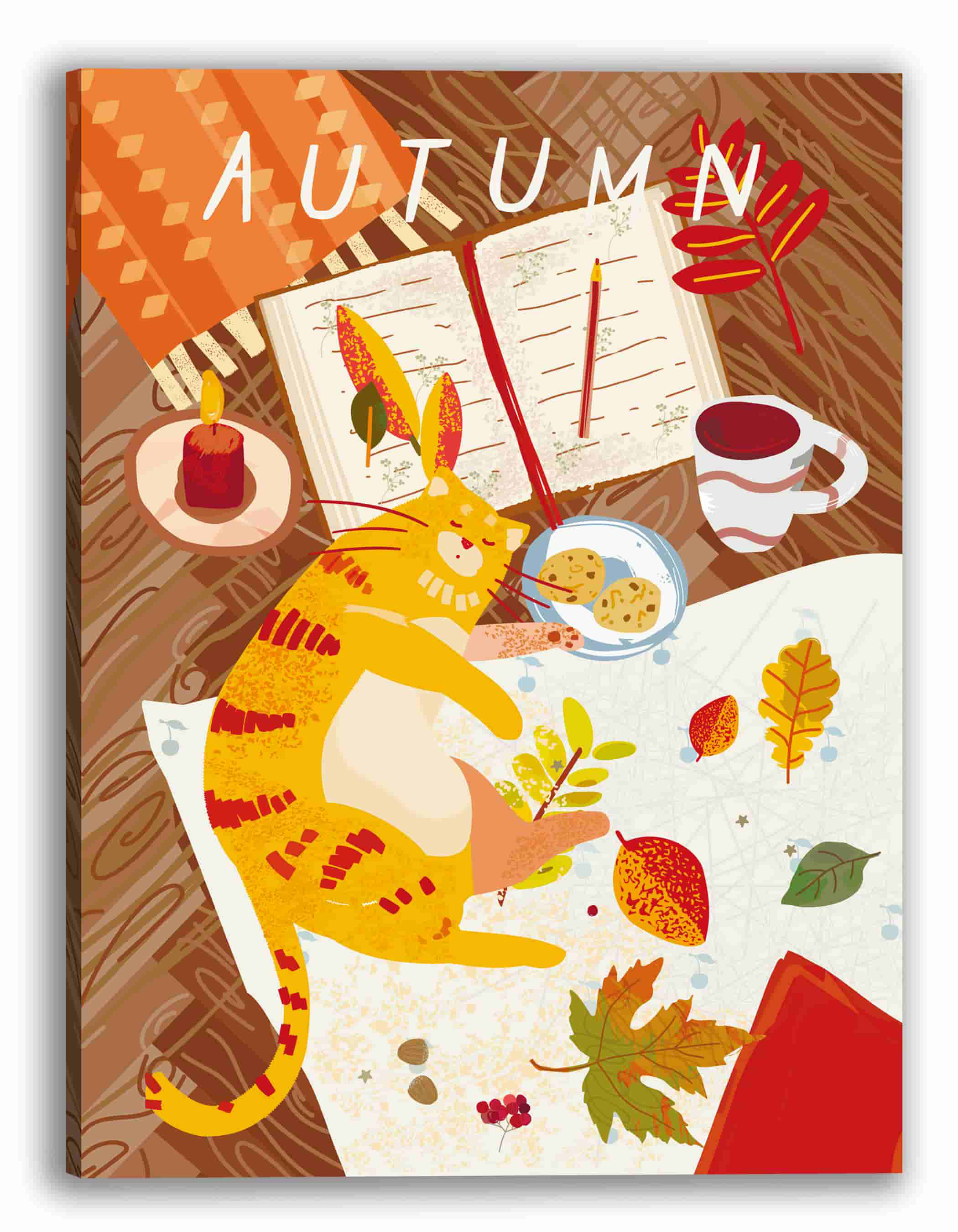 Winston Porter Autumn Cat Print | Wayfair