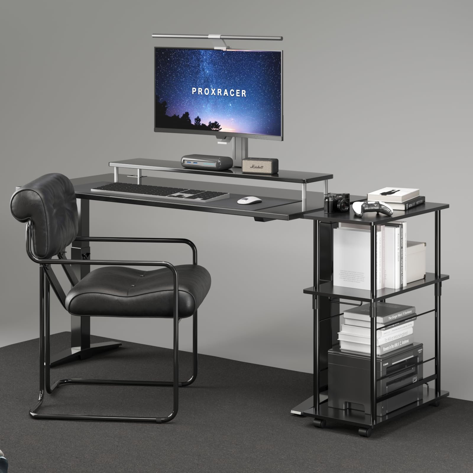 COAHAHA Height Adjustable 3-Tier Gaming And Office Stand ...