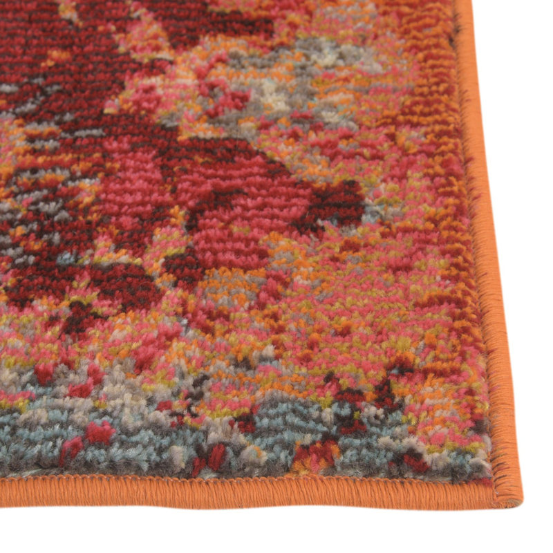 Langley Street Eddins Performance Orange Rug & Reviews | Wayfair