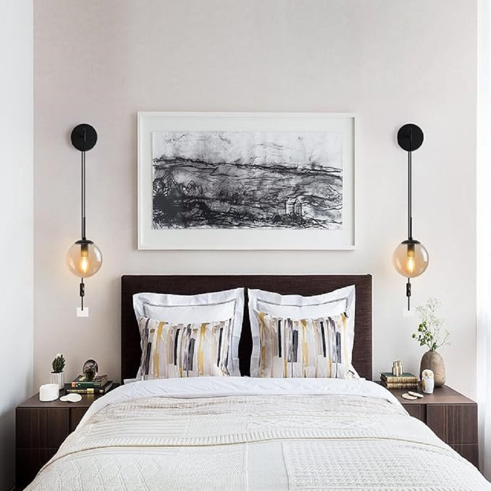 George Oliver Wall Lights For Bedroom Plug In Wall Sconces Set Of 2 ...