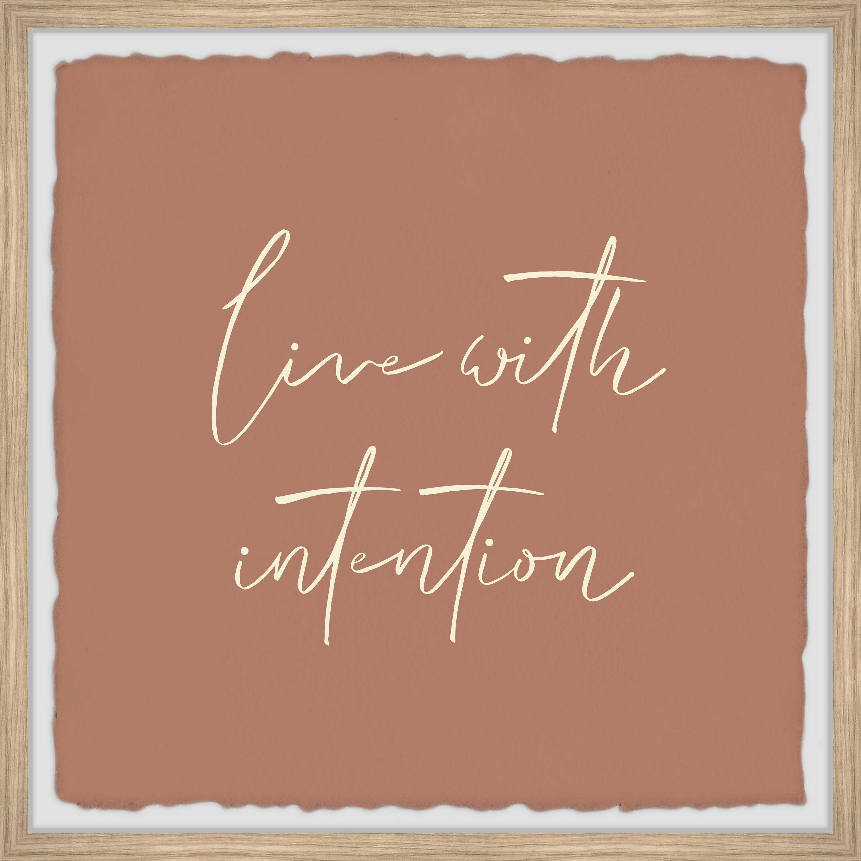 Happy Larry Live with Intention - Picture Frame Typography | Wayfair.ie