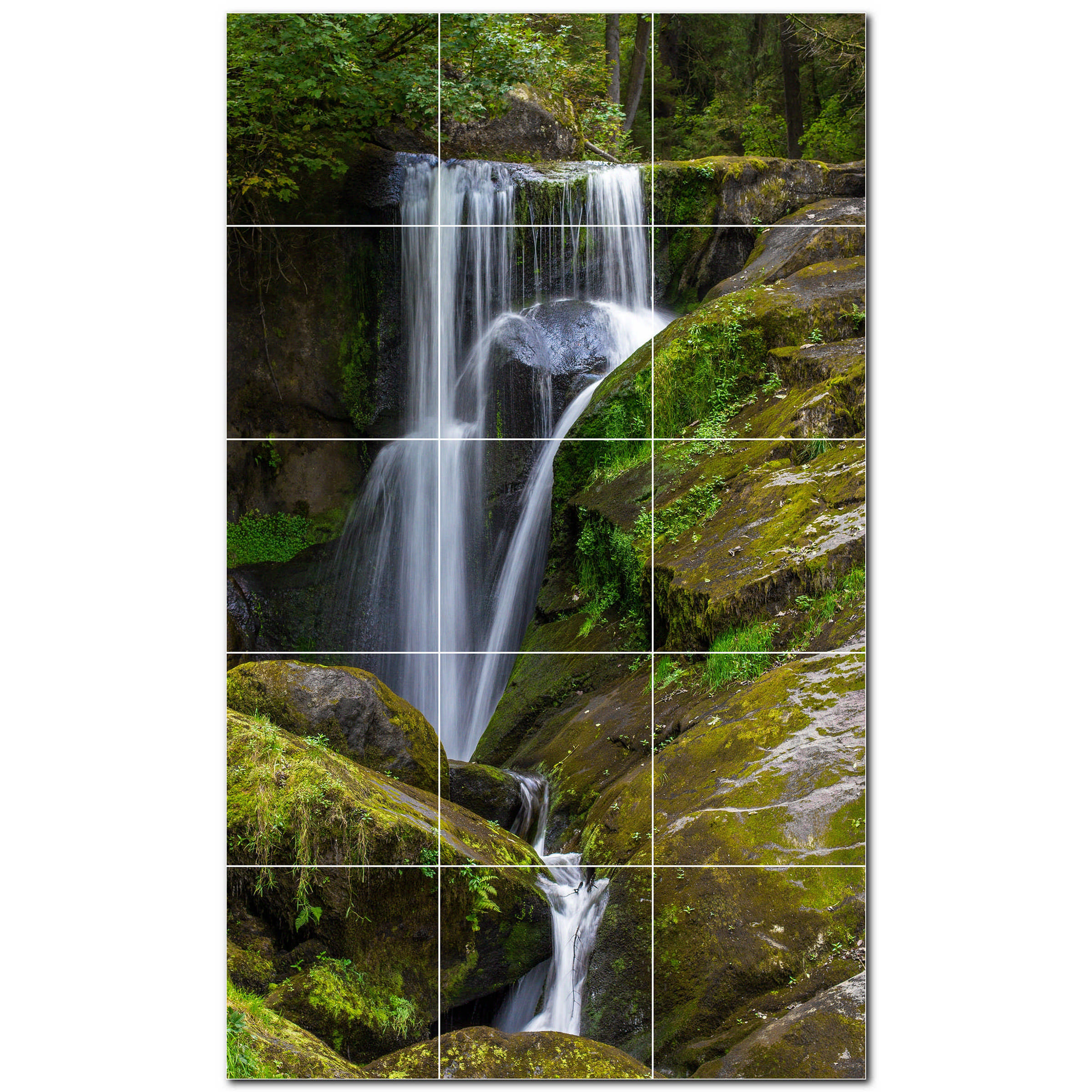 Picture-Tiles.com 12.75" x 21.25" Ceramic Waterfalls Photo Decorative ...
