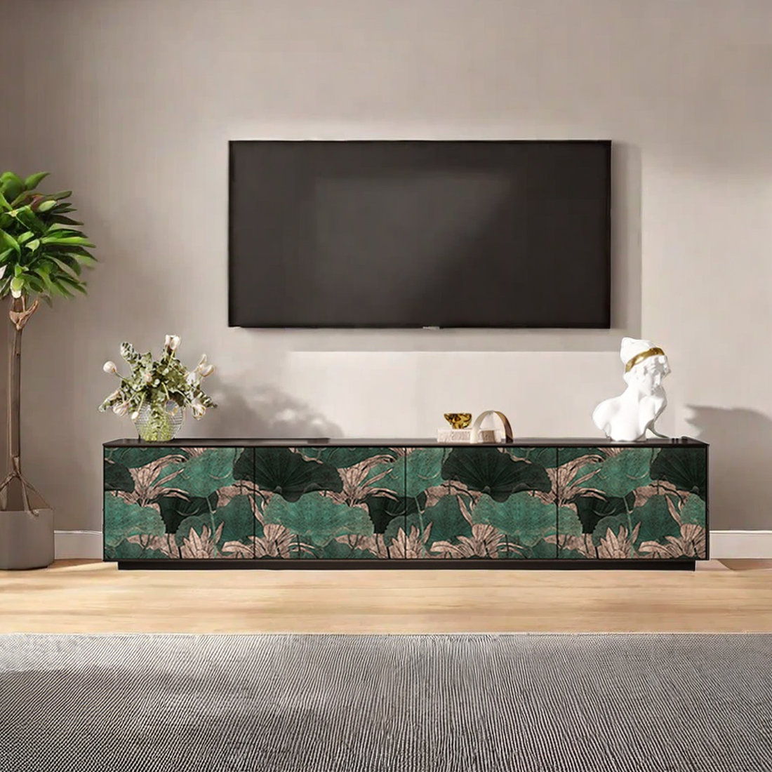 Aurora Craft Ash Wood TV Stand with Enclosed Bottom - Wayfair Canada