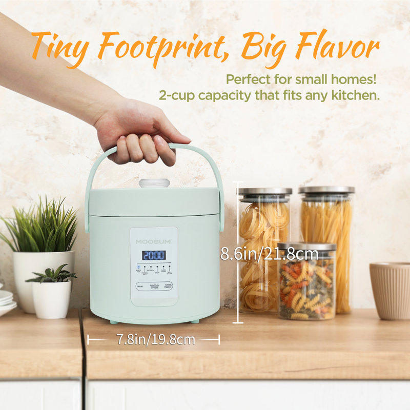 MOOSUM Multi Mini Rice Cooker 2-cups Uncooked (1.2L) & Reviews | Wayfair