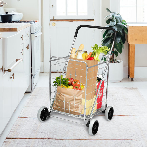 ANGELES HOME 36'' H x 23'' W Utility Cart with Wheels & Reviews | Wayfair