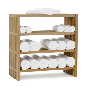 Westminster Teak Solid Wood Free-Standing Bathroom Shelves | Wayfair