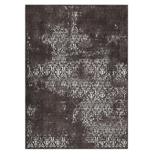 Williston Forge Machine Washable Rugs Oriental Floral Non-Slip Low Pile ...