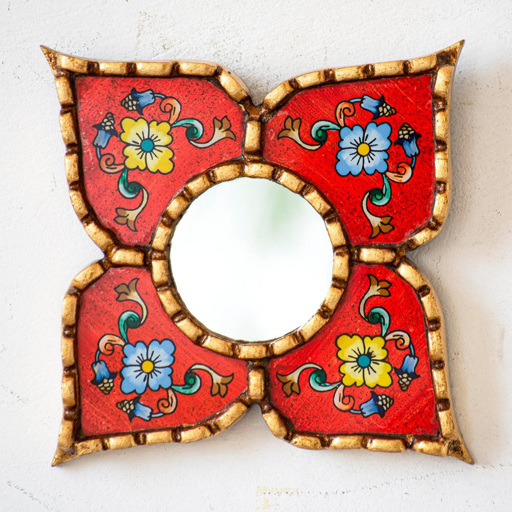 Bungalow Rose Peruvian Small Gold Accent Mirror Set Of 3 - Decorative ...