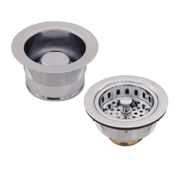 Westbrass COMBO PACK 3-1/2" Post Style Kitchen Sink Basket Strainer and ...