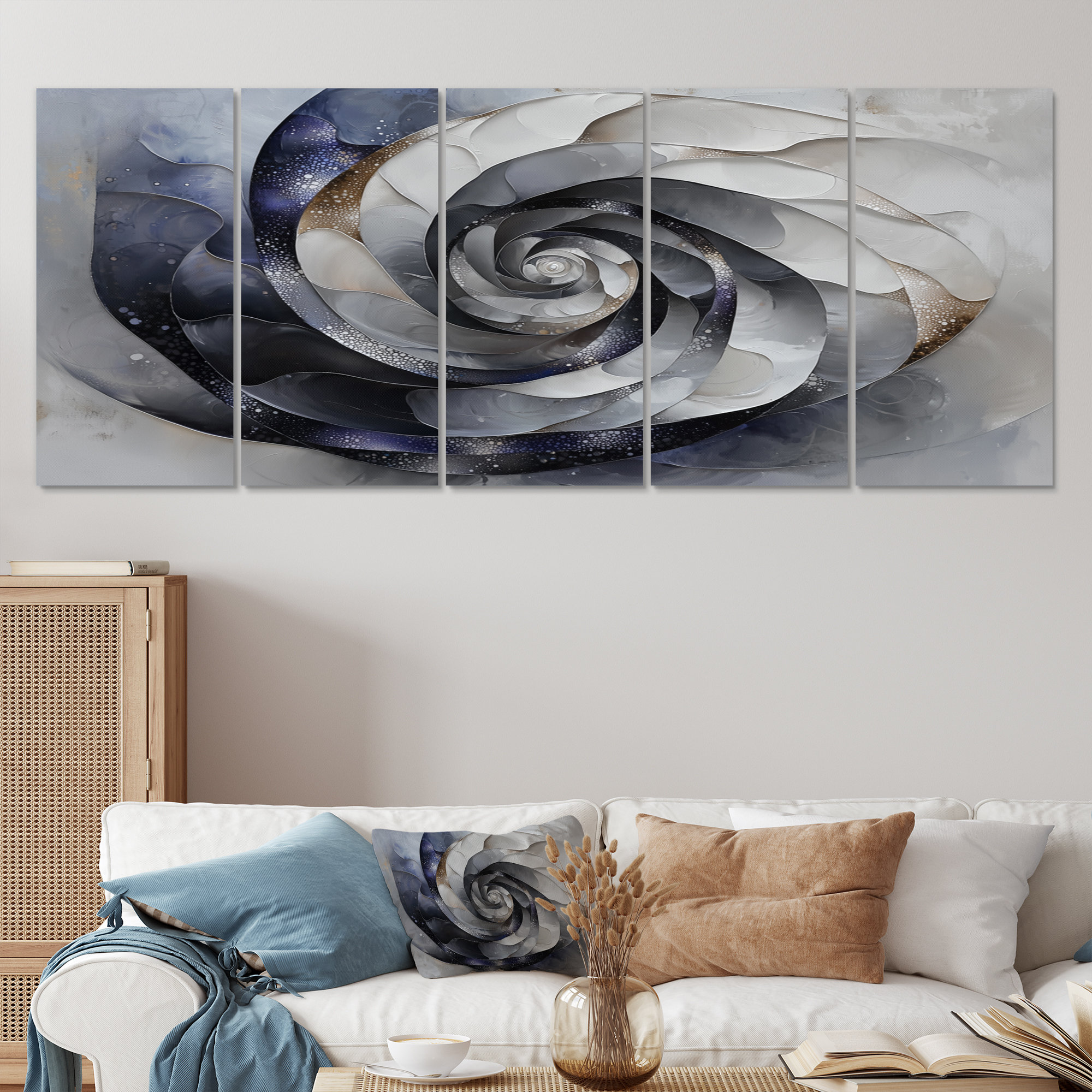Design Art Abstract Cosmic Vortex III - Abstract Spirals Wall Art - Modern Wall Art Decor ...