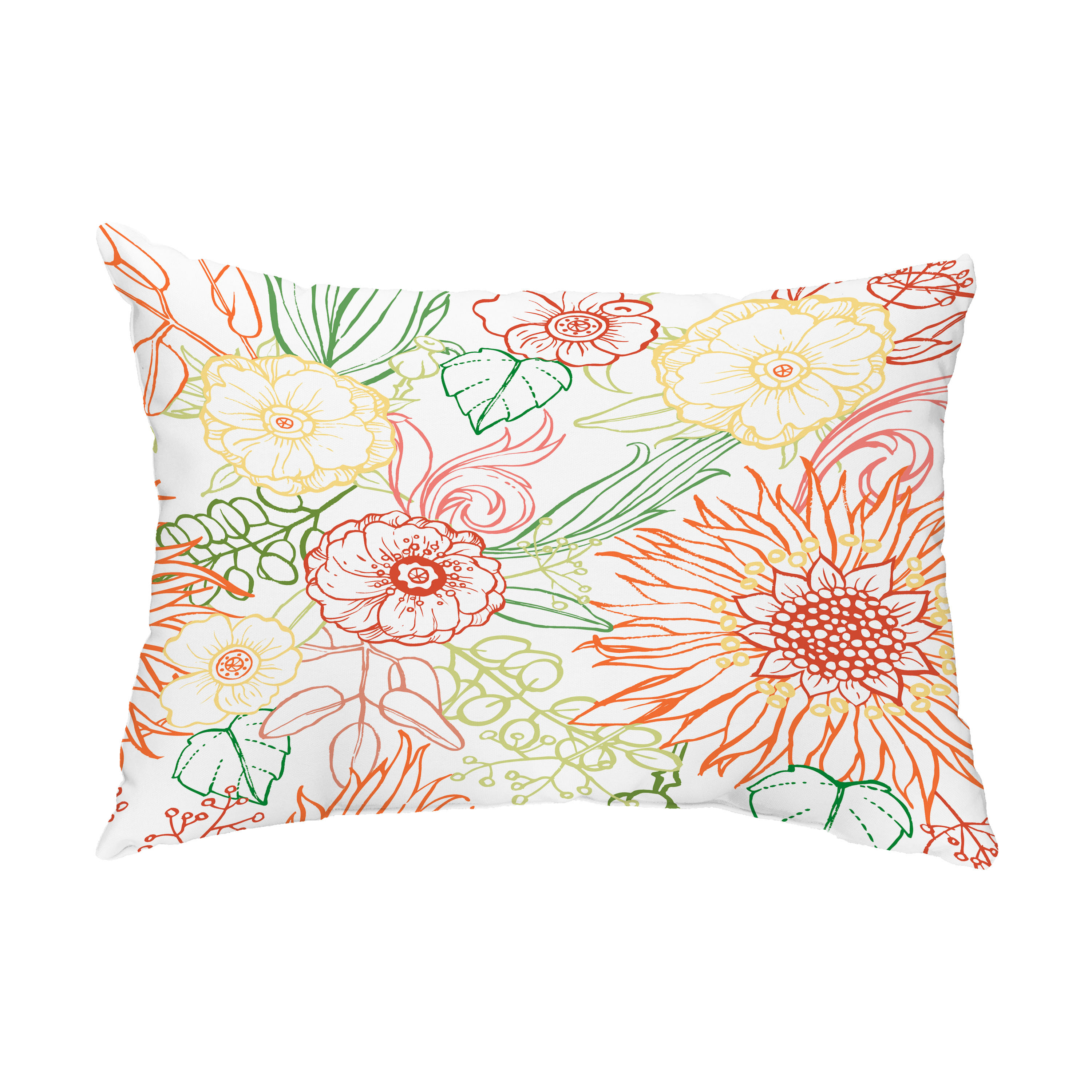 e by design Zentangle Colour Indoor/Outdoor Lumbar Pillow - Wayfair Canada