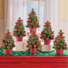 The Holiday Aisle® 6 Piece Festive Mini Christmas Trees Set "& Reviews ...
