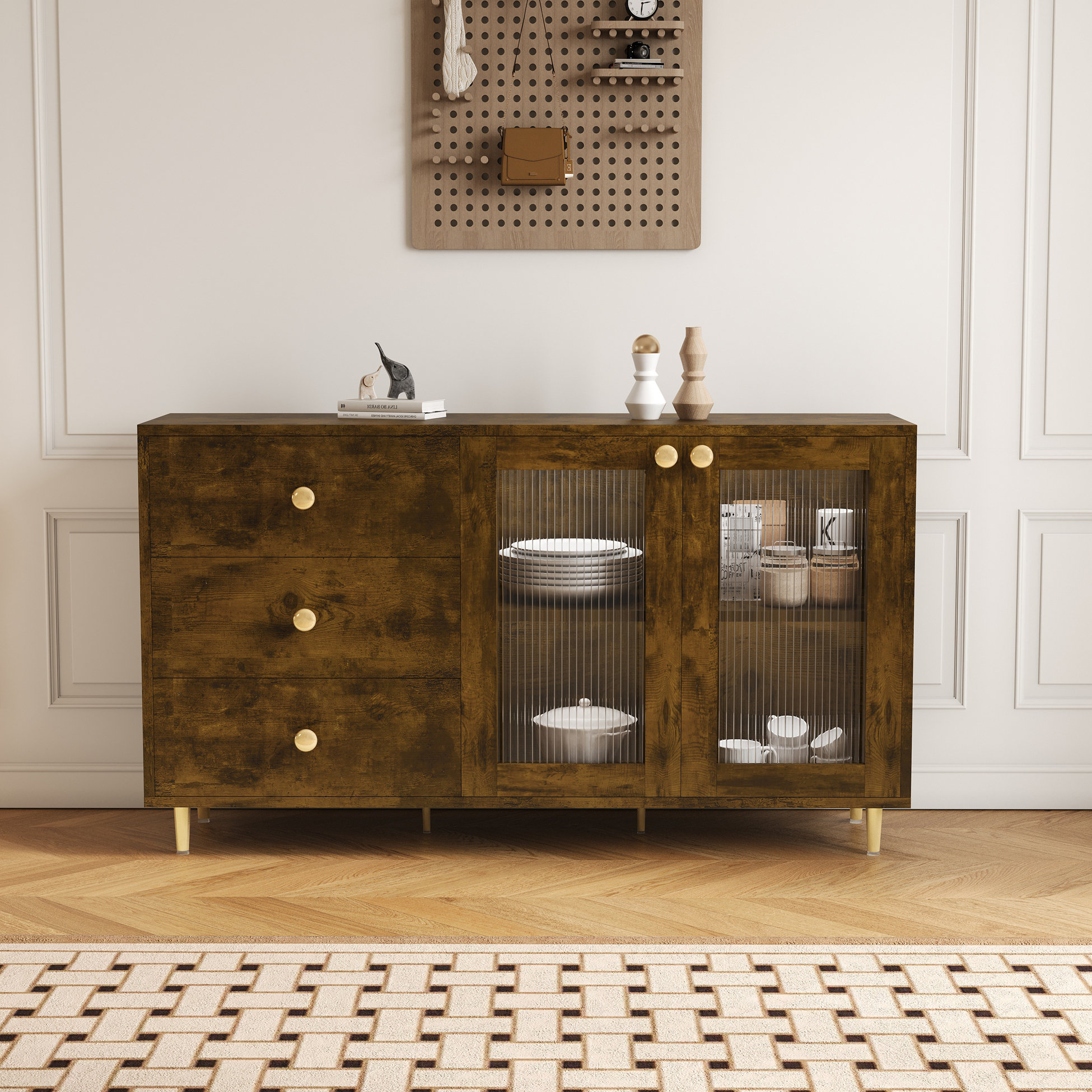Mercer41 Modern Minimalist Side Cabinets: Stylish Storage Lockers For ...