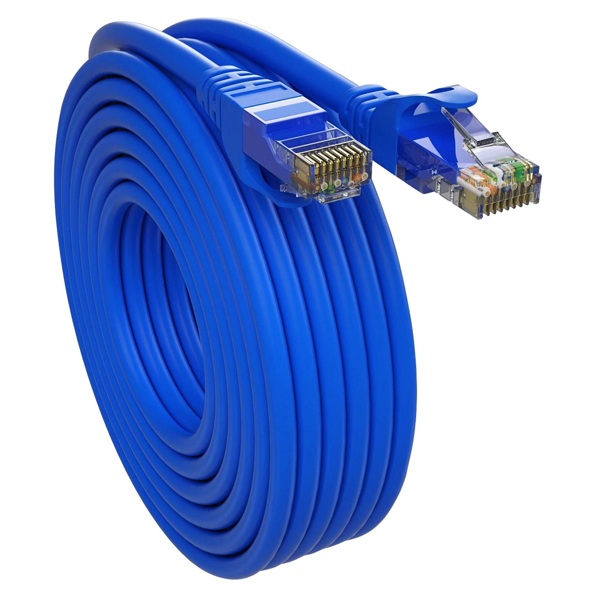 5 Core Ethernet Cable 20 ft Long Cat 6 Computer Internet Patch Cord ...