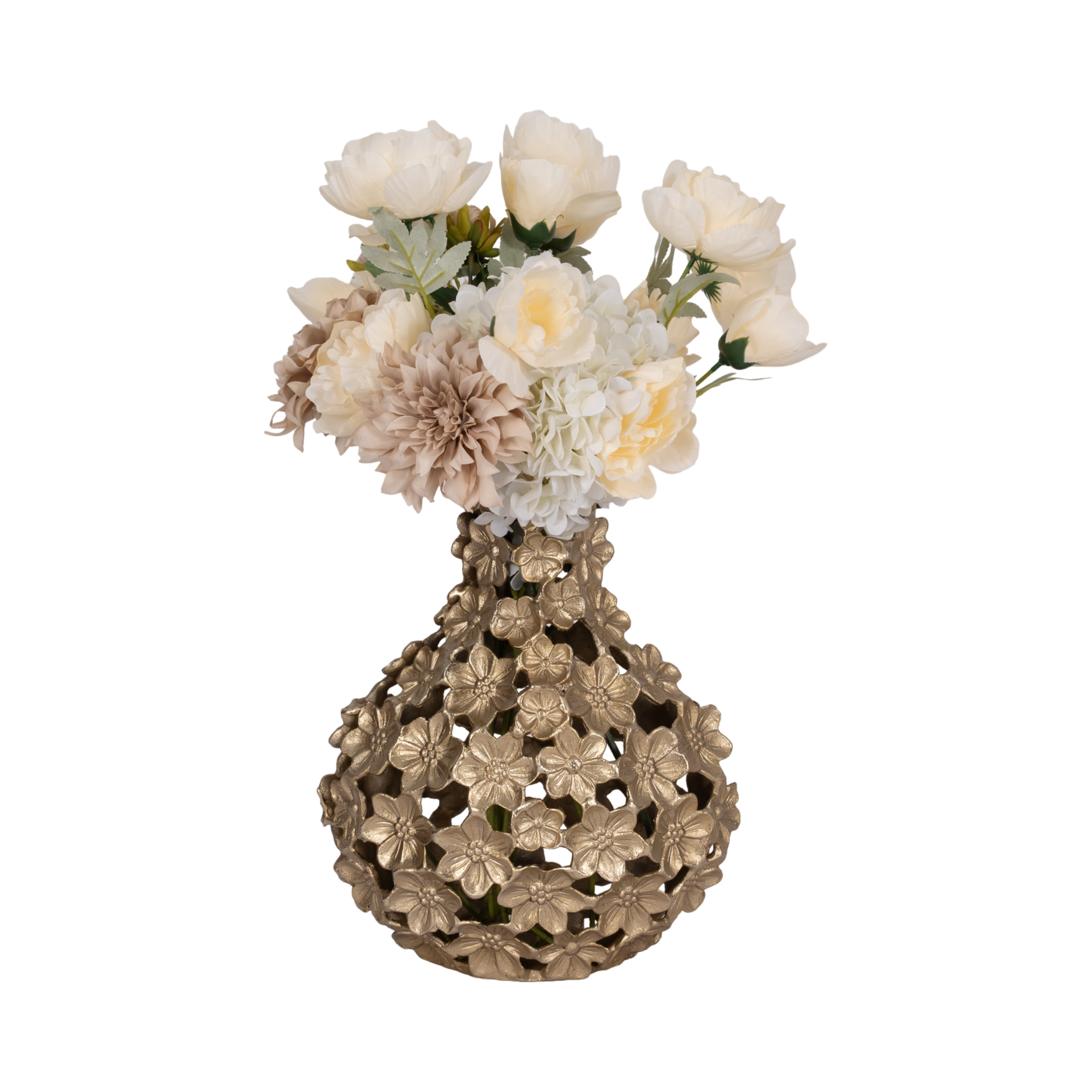 Lark Manor™ Adeline Metal, Cut-Out Flower Vase, Champagne & Reviews ...