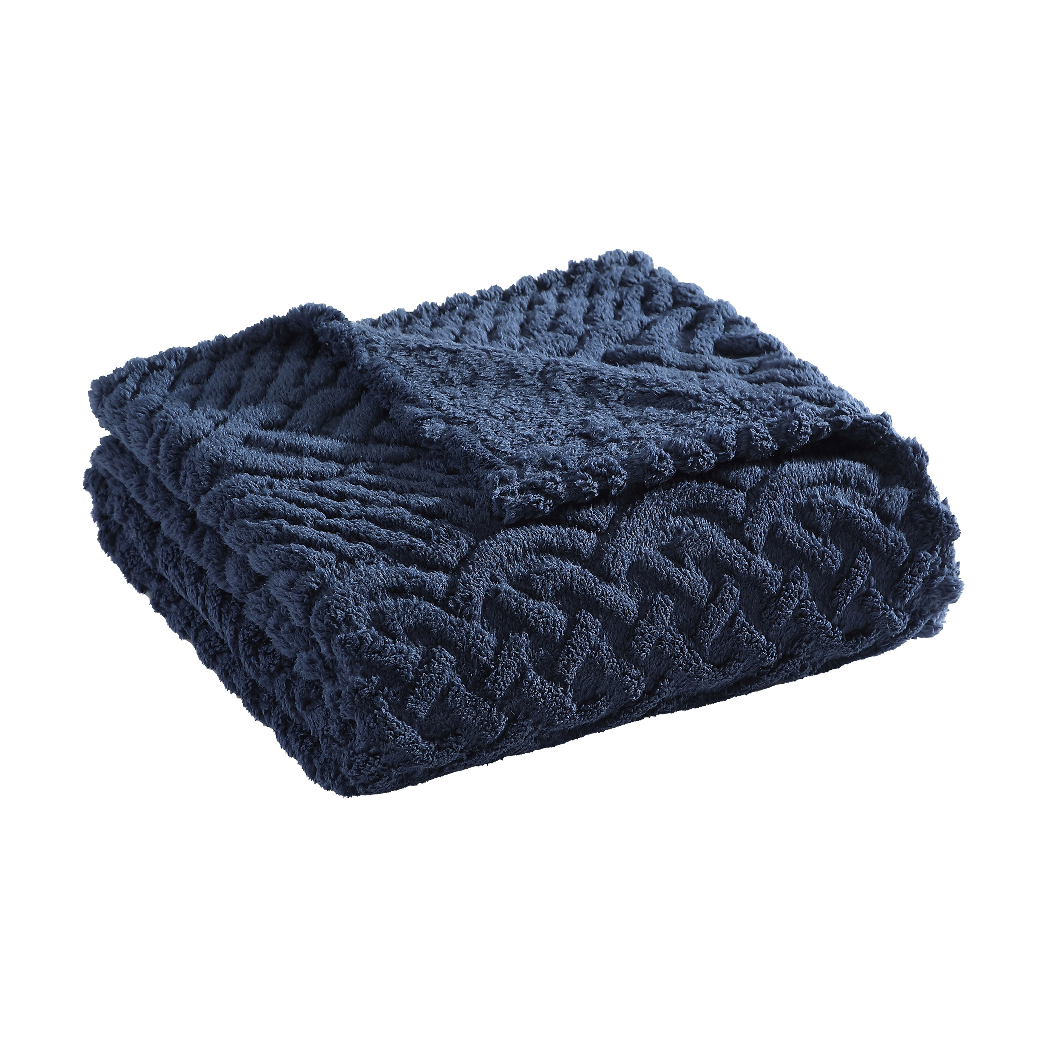 Nautica Seasonal Cozy Nautica Declan Ultra Soft Plush Sherpa Throw Blanket & Reviews - Wayfair ...