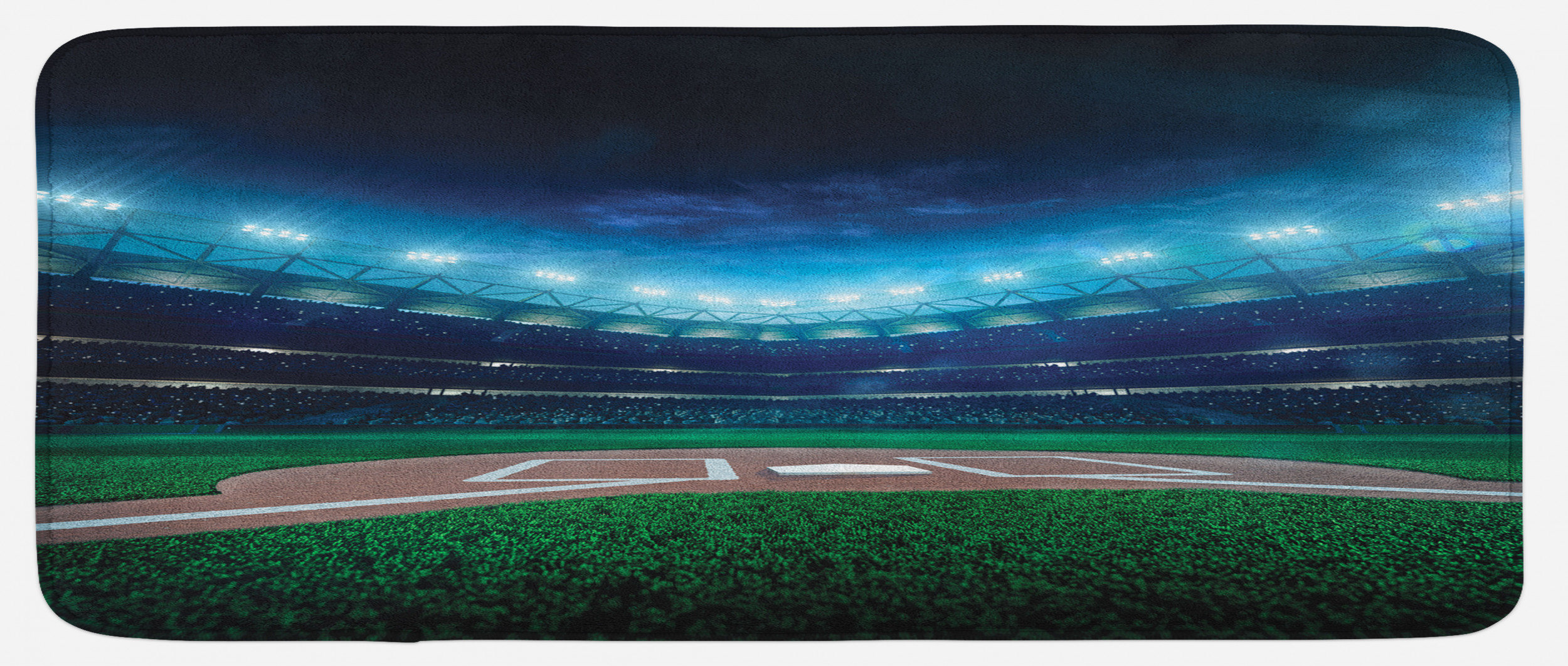 East Urban Home Baseball Kitchen Mat | Wayfair