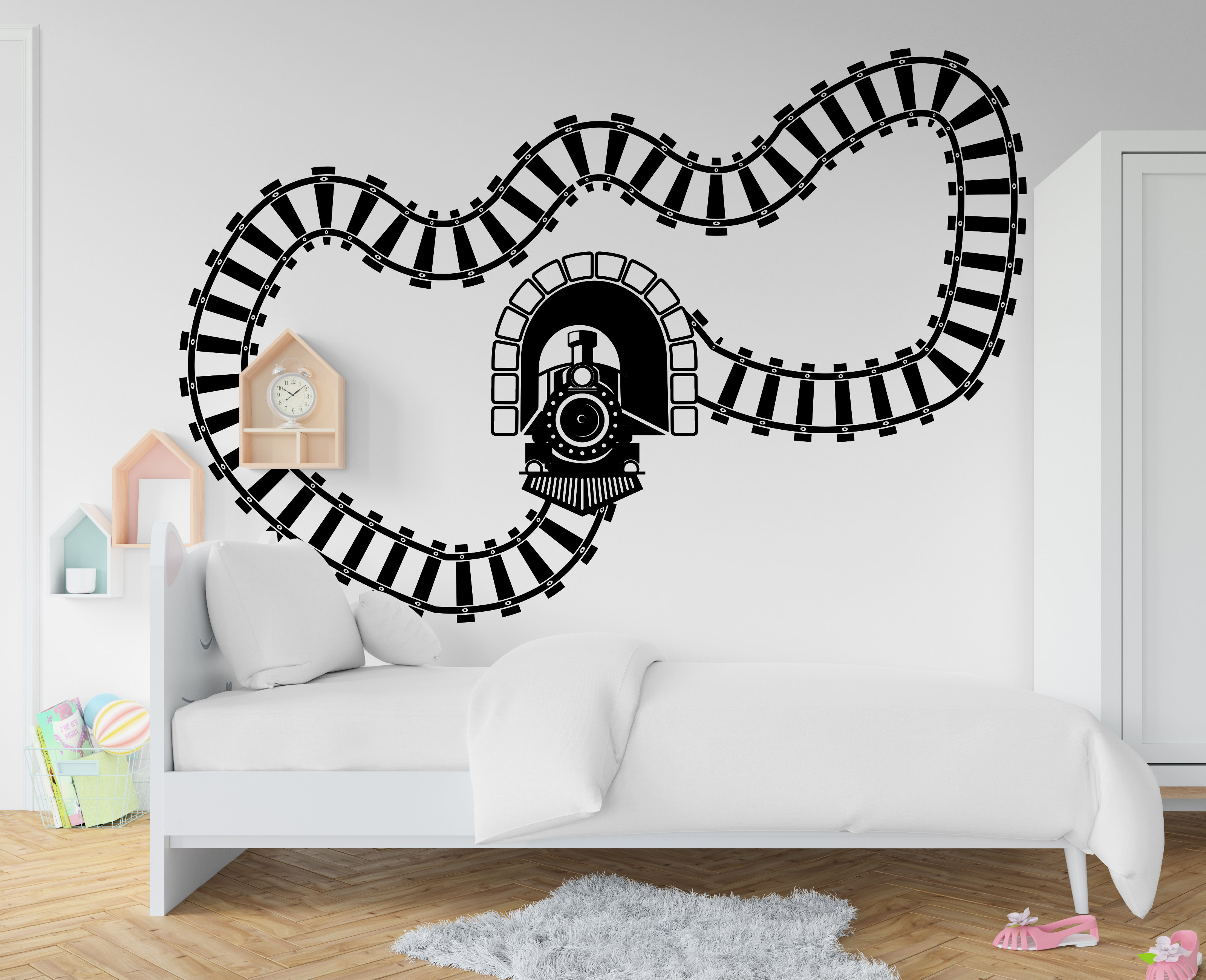 17 Stories Railroad Track Wall Decal Stickers | Wayfair