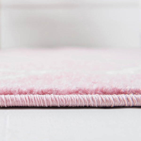 Bungalow Rose Llanet Performance Pink Rug & Reviews | Wayfair