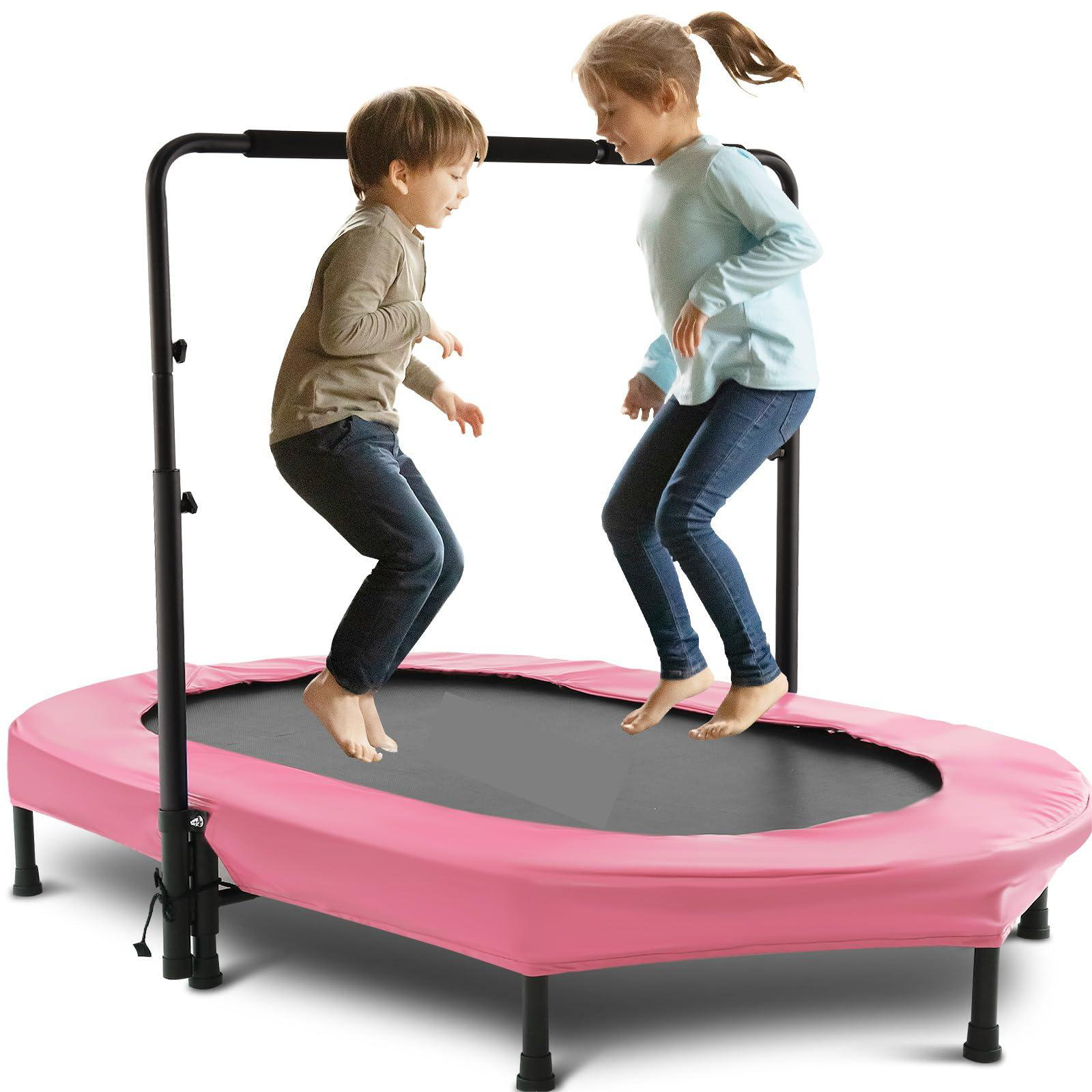Himimi 4.7' Foldable Oval Fitness Trampoline with Handlebar - Wayfair ...