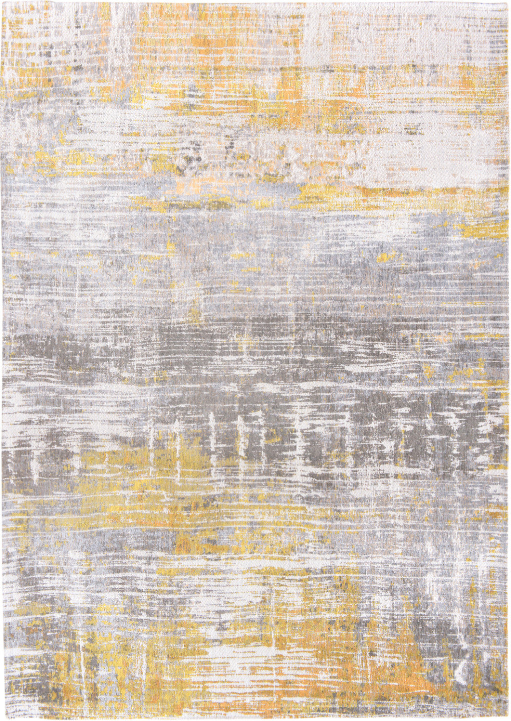HomeRoots 8' X 11' Gray and Yellow Abstract Non Skid Area Rug | Wayfair