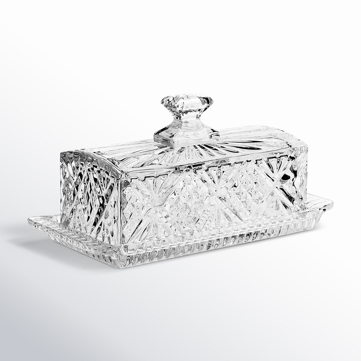 Godinger Silver Art Co Dublin Crystal Butter Dish & Reviews | Birch Lane