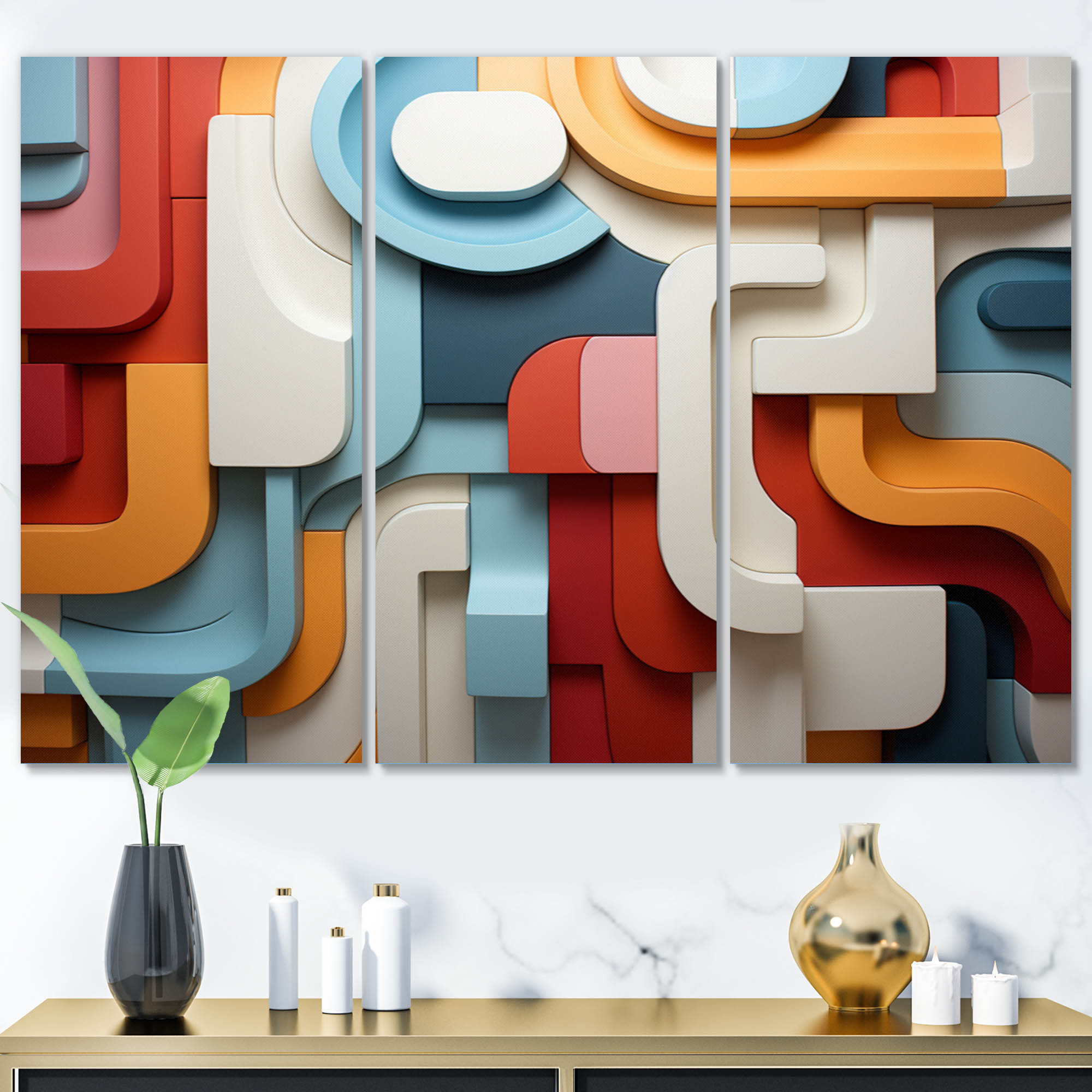 Wrought Studio™ Geometric Snake Serpentine Grace V - Abstract Spirals ...