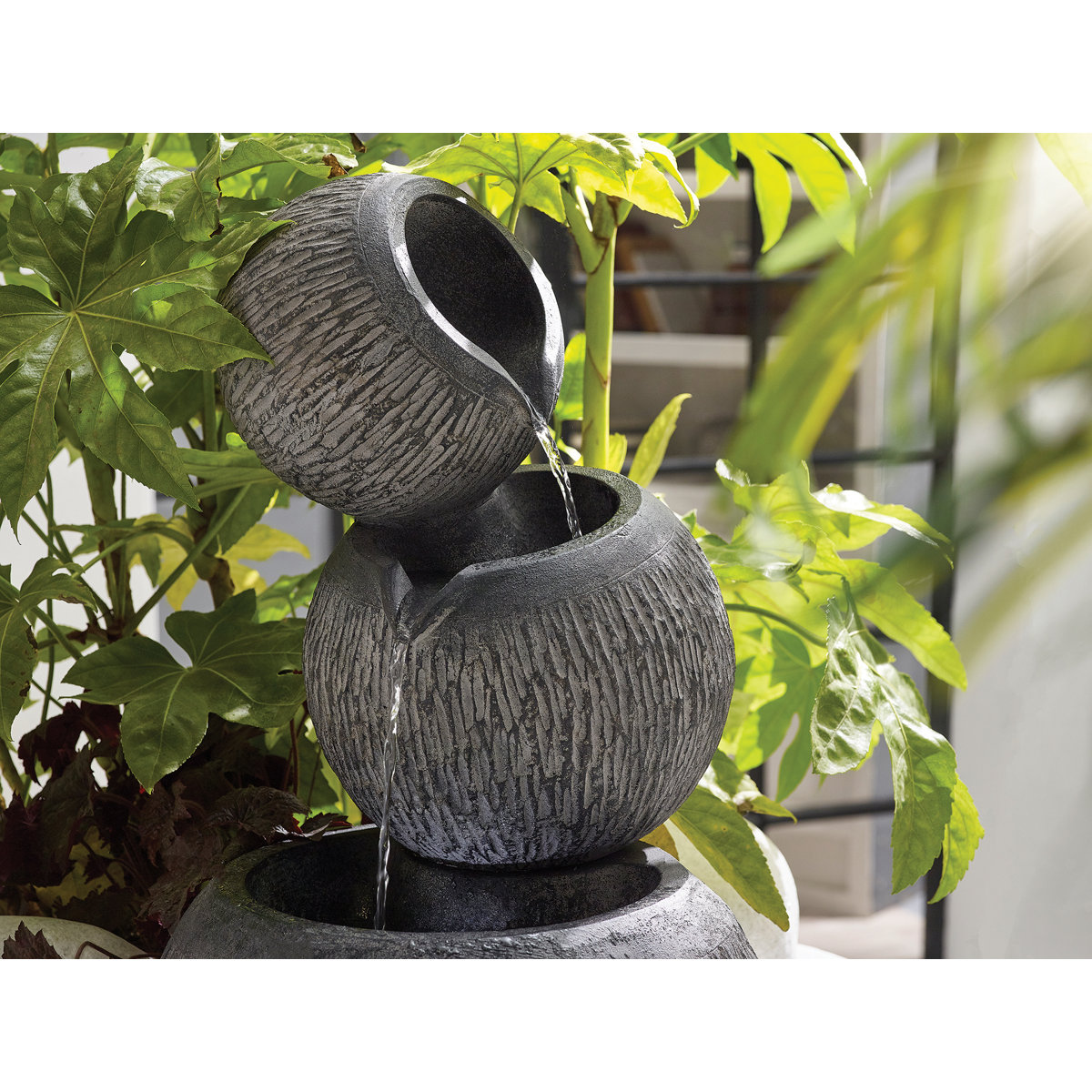 Ophelia & Co. Seda Eassy Fountain Illusion Falls with Lights Mains ...