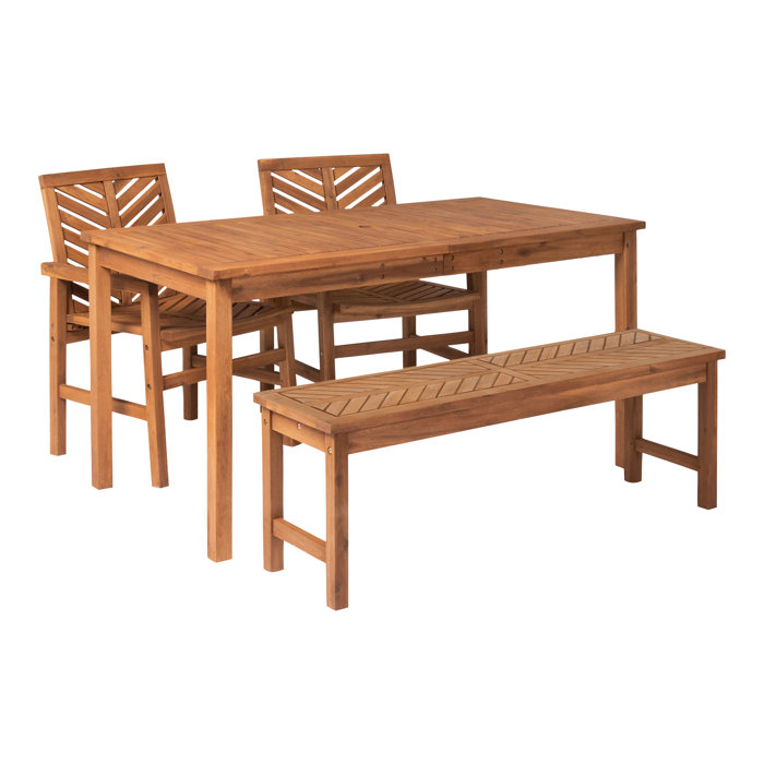 Foundry Select Bictor 4 - Person Outdoor Dining Set & Reviews | Wayfair
