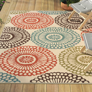 Teal Outdoor Rugs You'll Love | Wayfair
