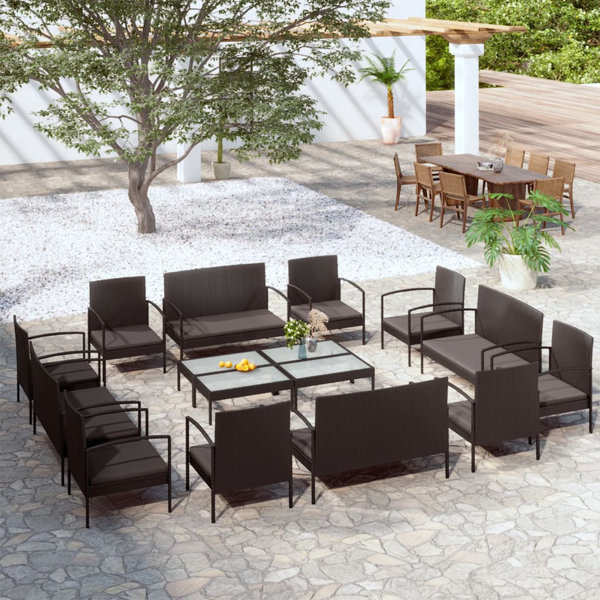 Red Barrel Studio® 12 - Person Outdoor Seating Group with Cushions ...