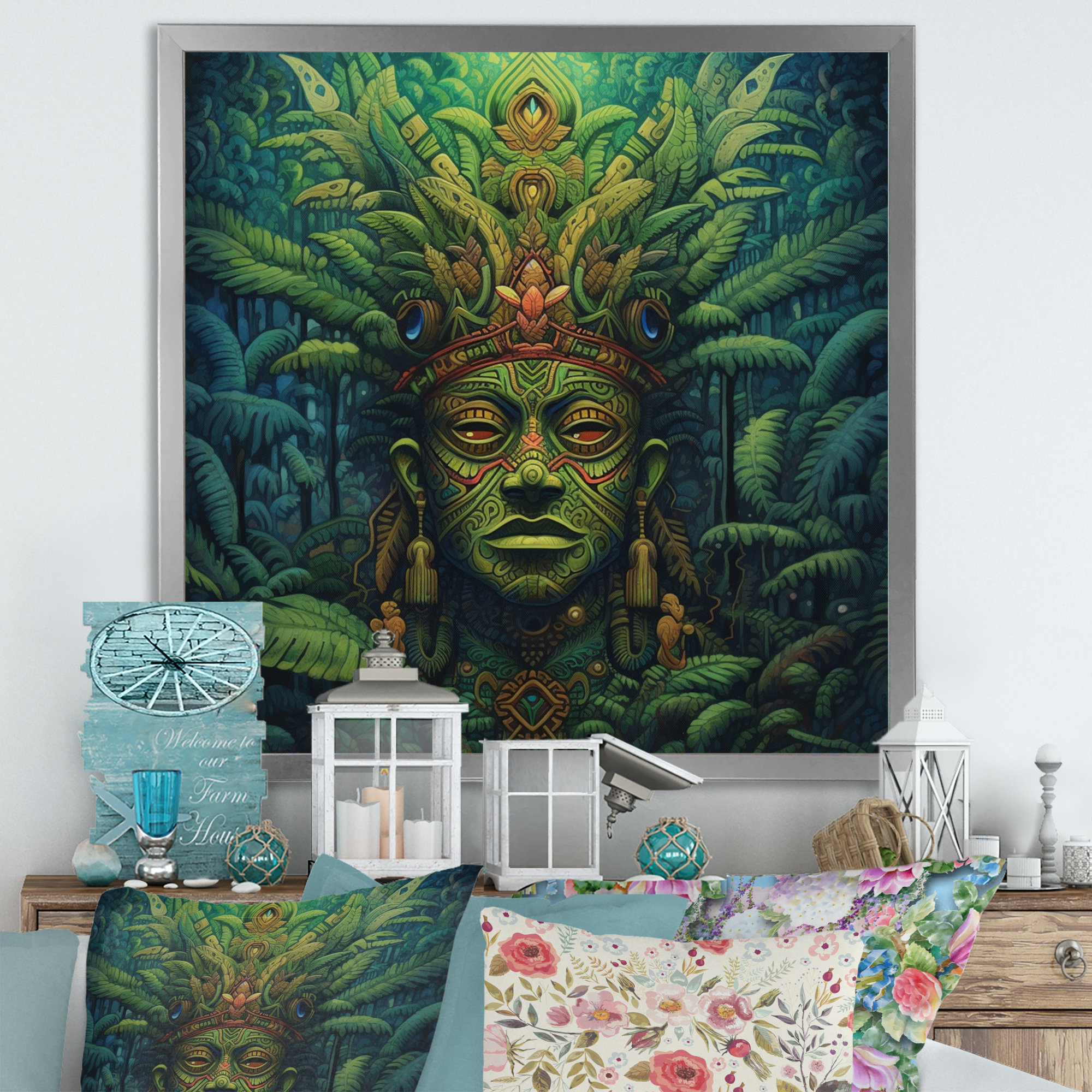 Trinx Indigenous Shaman Amazon Wisdom I - Folk Religion Wall Decor ...