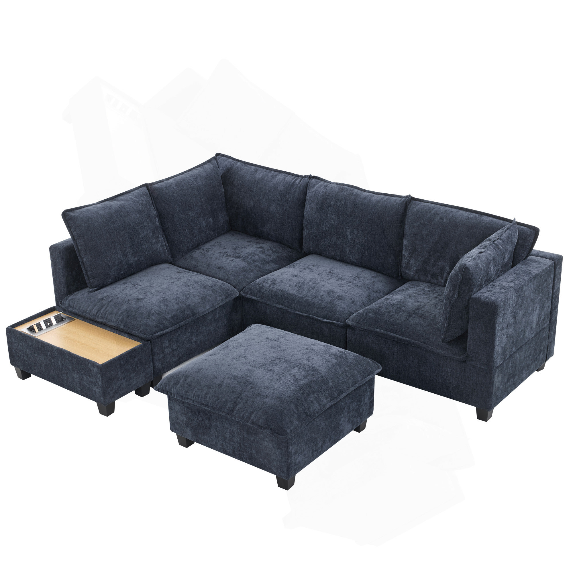 Latitude Run® 90" U-Shaped Sectional Sofa Modular Sofa Couch With A ...