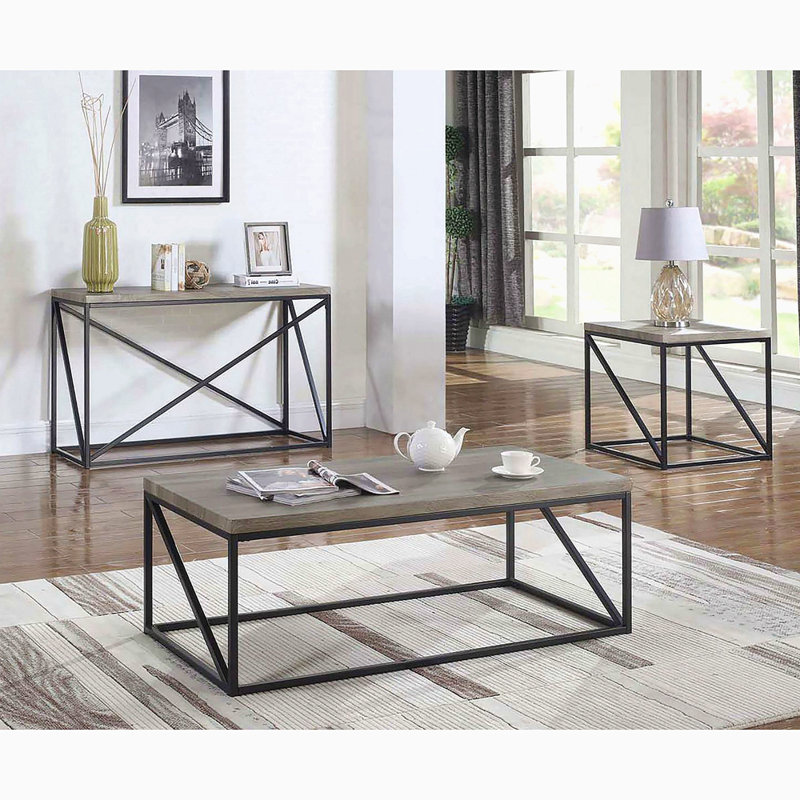 Ebern Designs Grey Rectangular Coffee Table | Wayfair