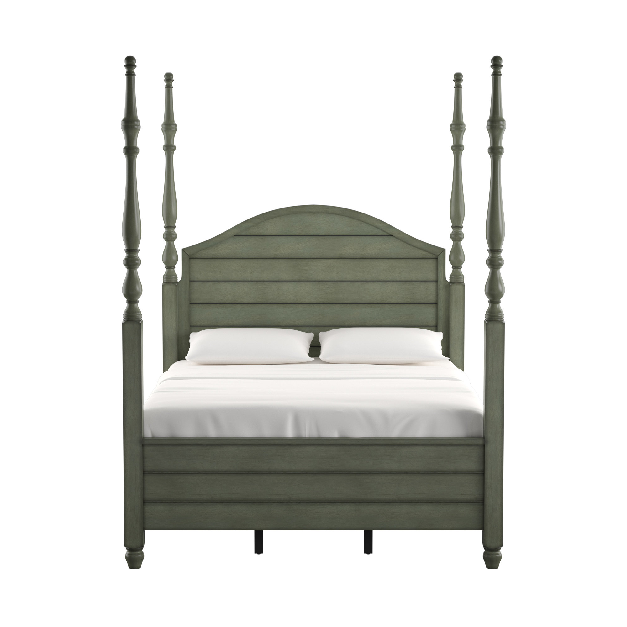 Three Posts™ Woodside Four Poster Solid Wood Low Profile Platform Bed ...