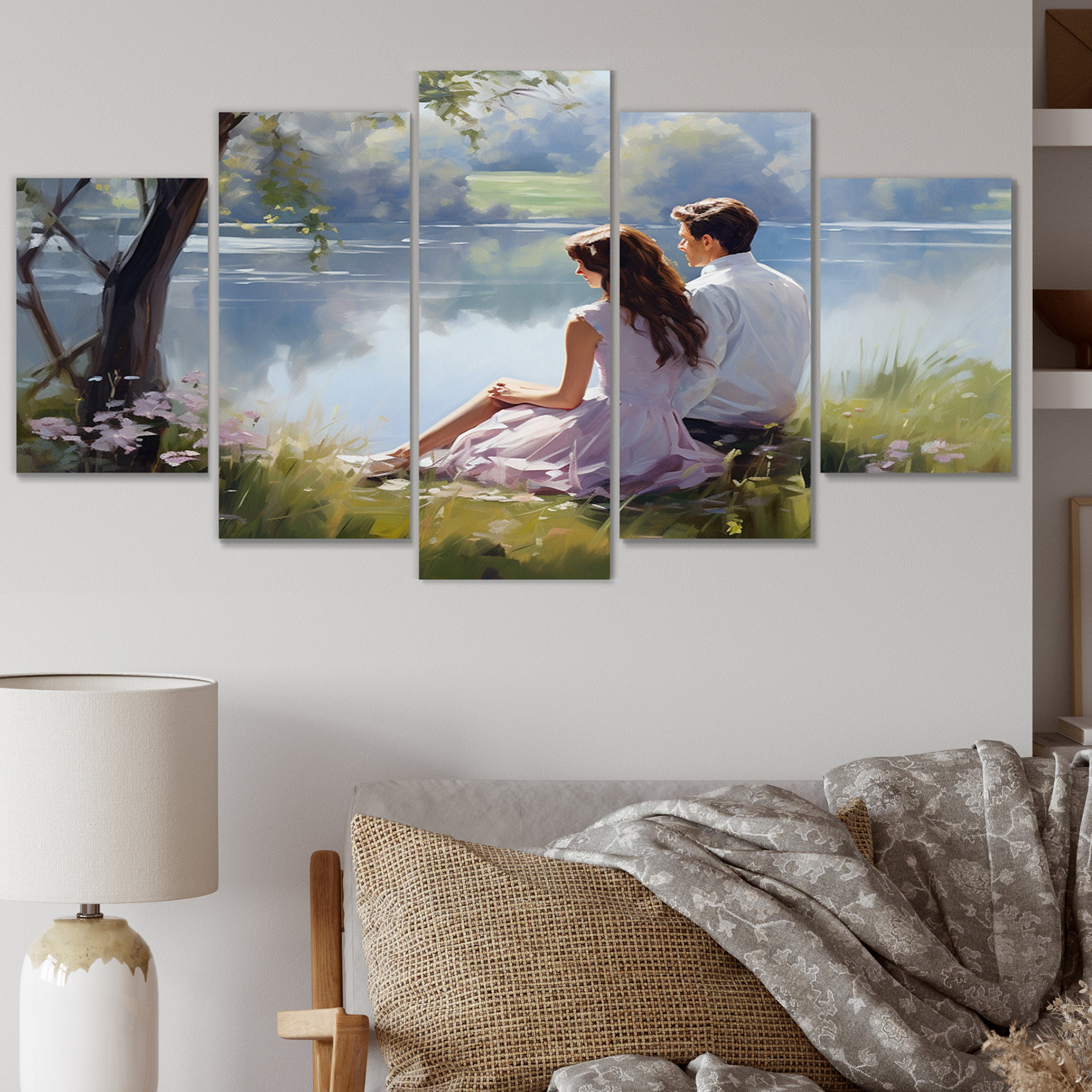 Lark Manor Romantic Couple Landscape Serenity I - Romantic Landscape ...