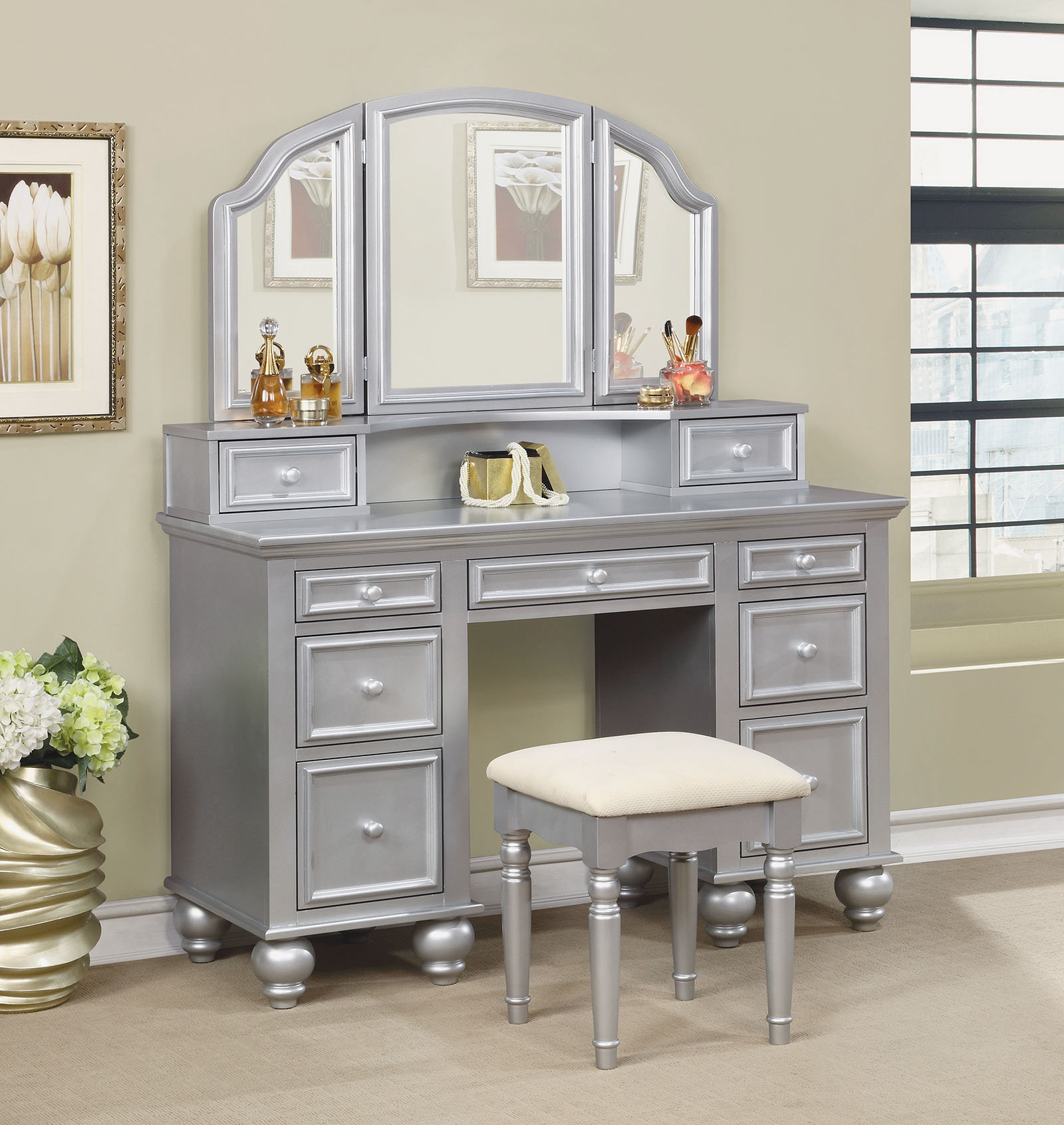 Rosdorf Park Oldana Vanity Set with Mirror | Wayfair