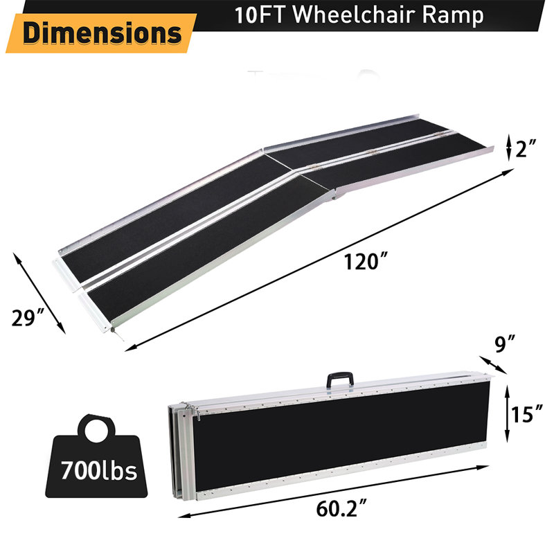 iYofe Non Skid Wheelchair Ramp, Threshold Ramp With An Applied Slip ...
