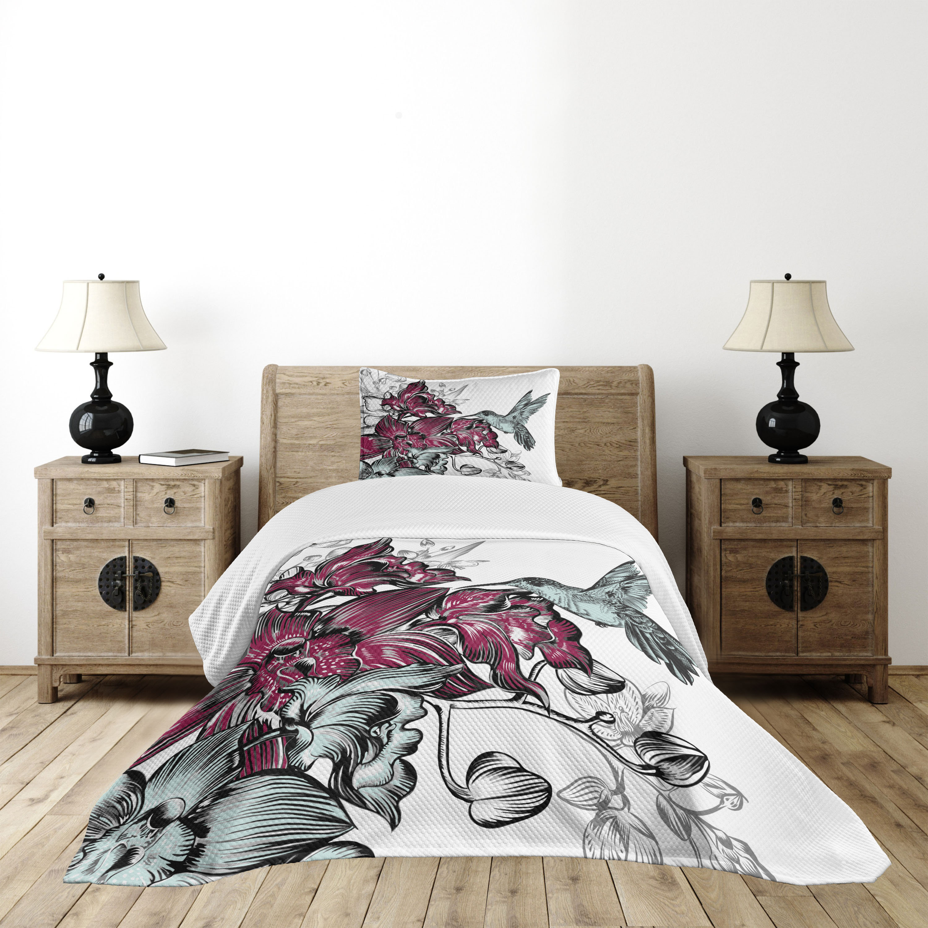 Ambesonne Nature Bedspread Orchids | Wayfair