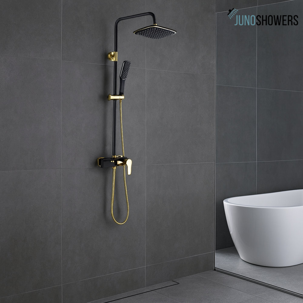Juno Showers Dual-Tone Shower System with Thermostatic Valve and ...