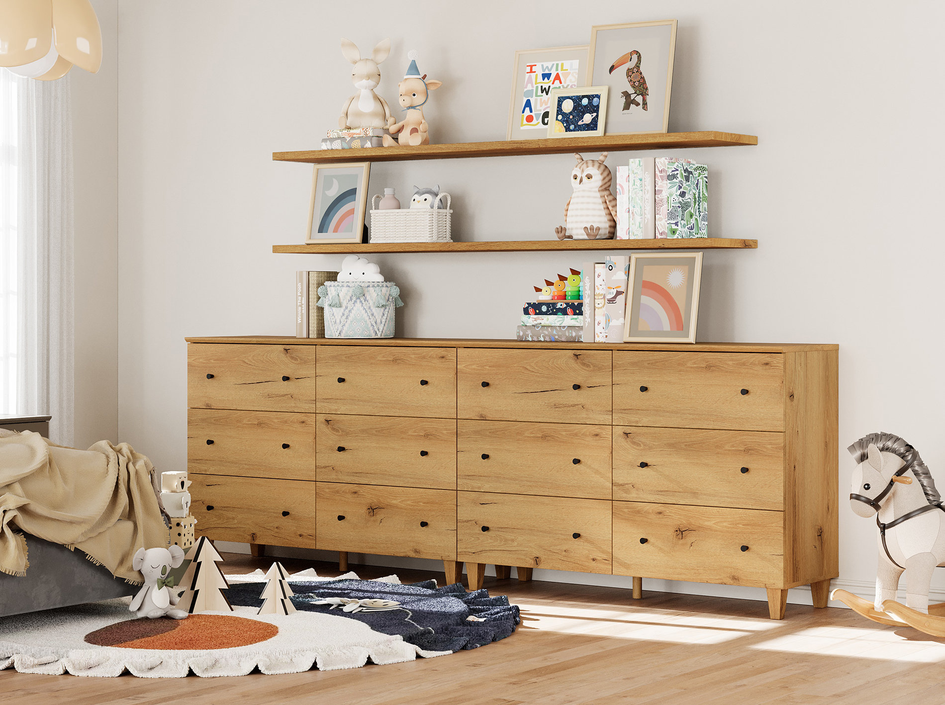 WAMPAT Set Of 2 Dresser With 12 Drawers & Reviews | Wayfair