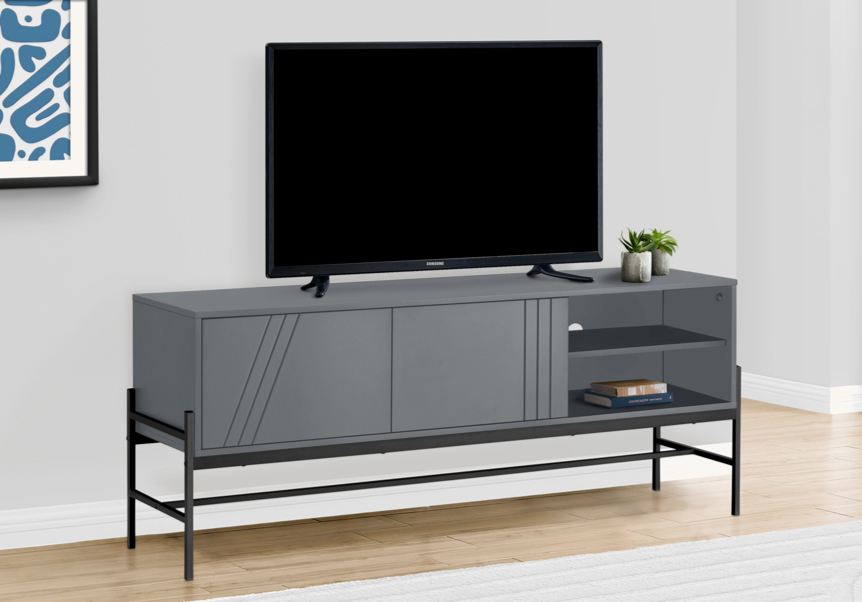 Latitude Run® Tv Stand, 60 Inch, Console, Media Entertainment Center ...