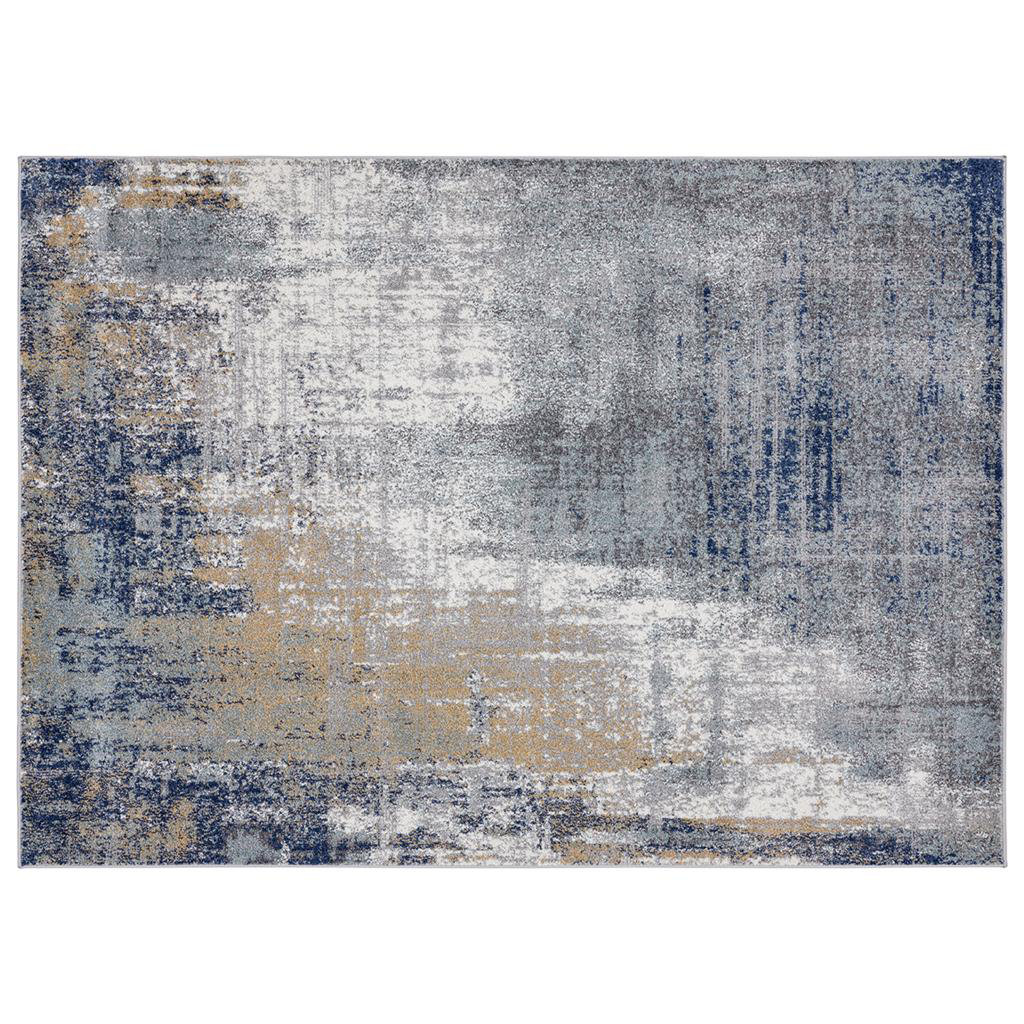 17 Stories Abstract Blue/Gray Area Rug | Wayfair
