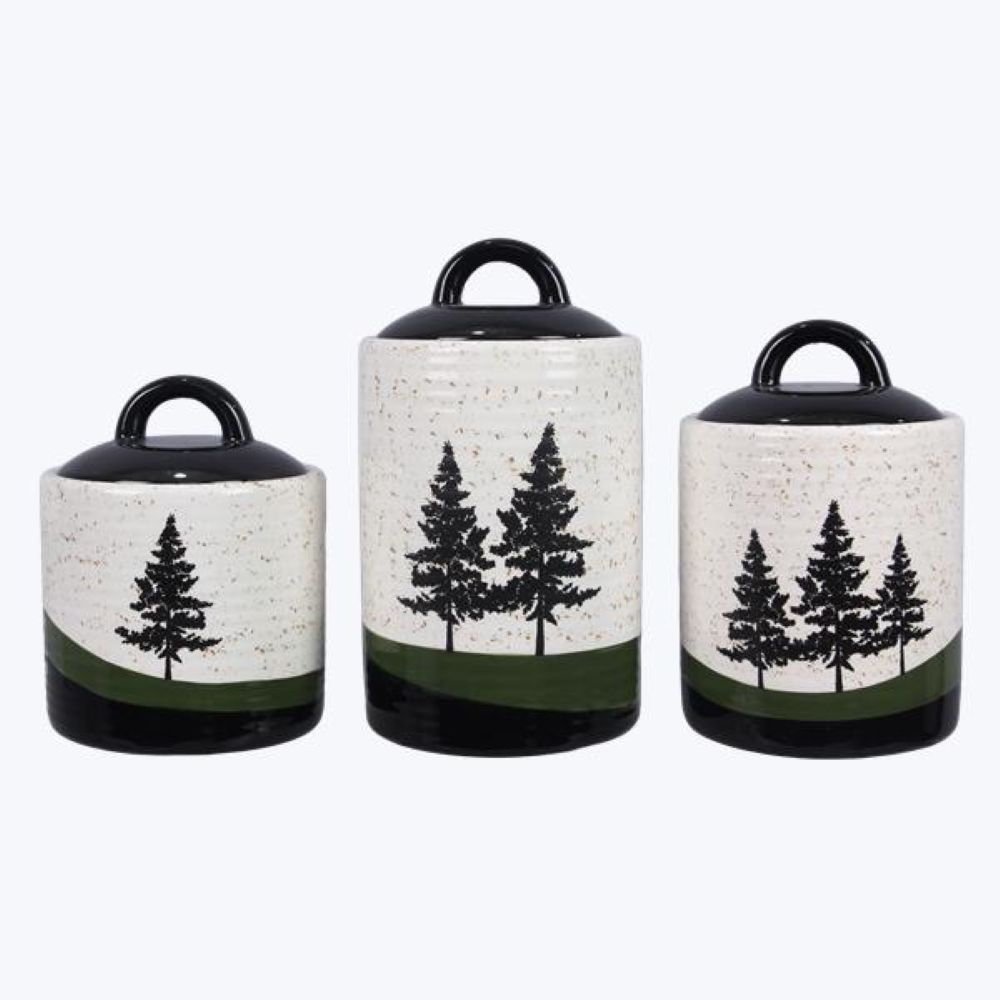 Dakota Fields Ceramic Forest Retreat Canister Set - Wayfair Canada