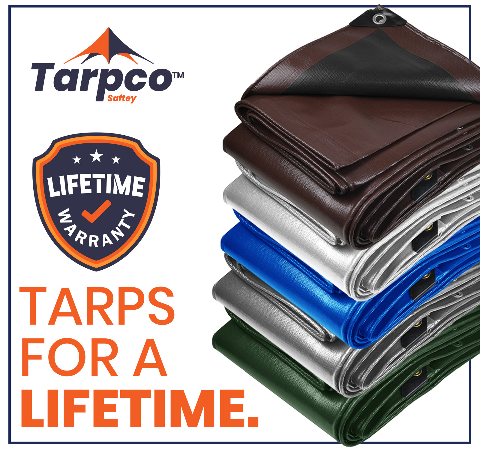 Tarpco Safety 30 ft. x 30 ft. 14 Mil Heavy Duty Polyethylene Tarp ...