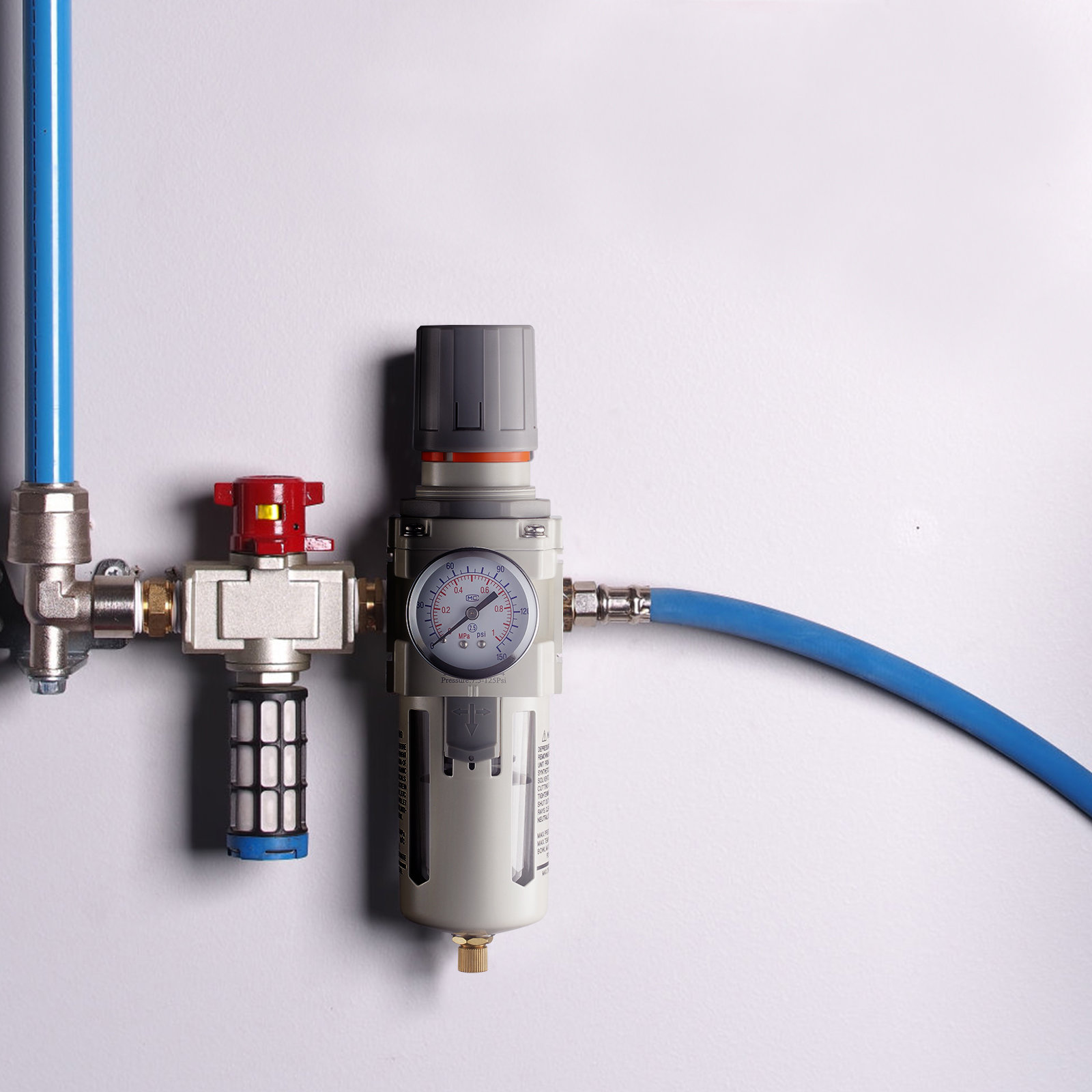 VEVOR Air Compressor Filter Regulator, 1/2" NPT 5μm Air Dryer for ...