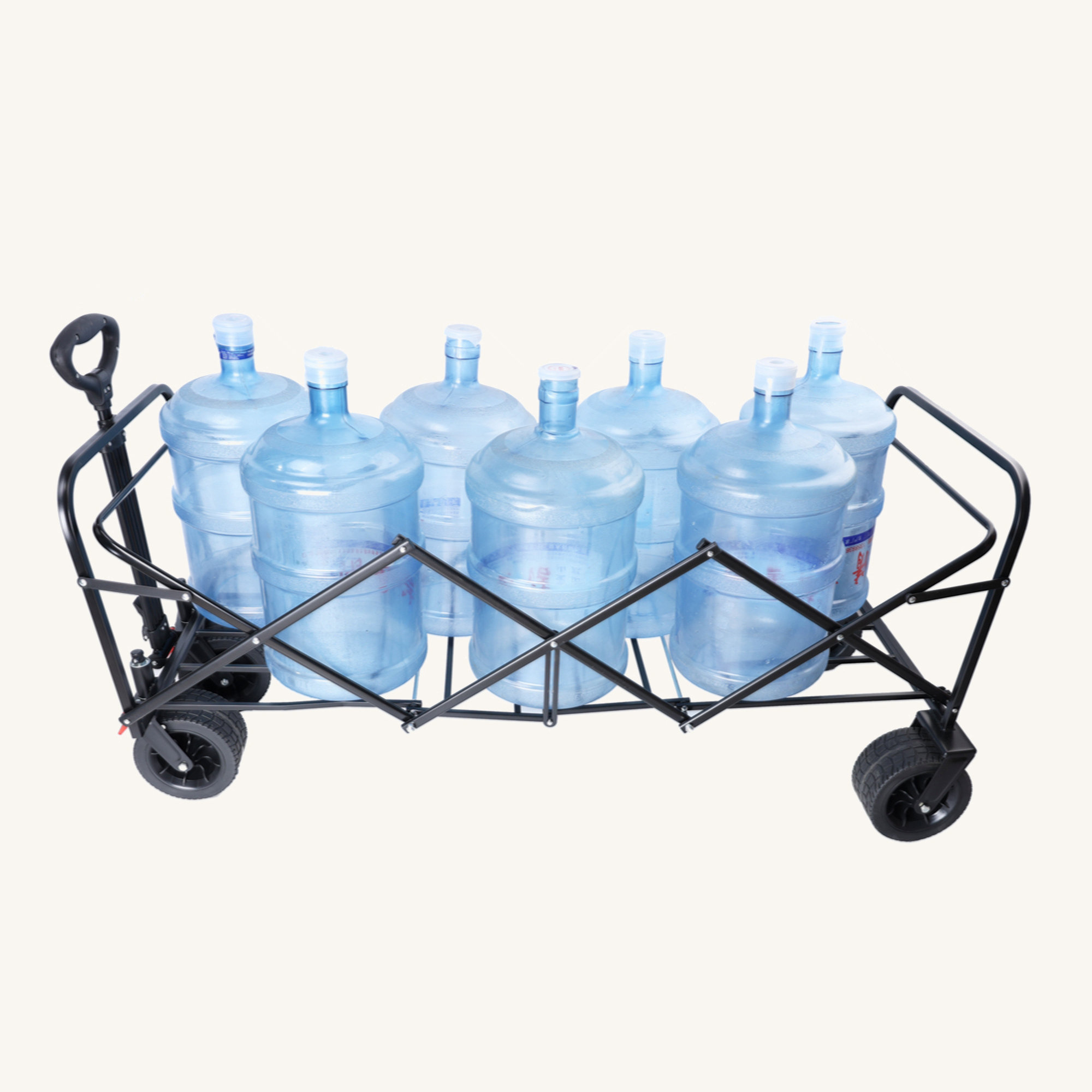 Tech Cube Big Large Capacity Folding Cart Extra Long Extender Wagon ...